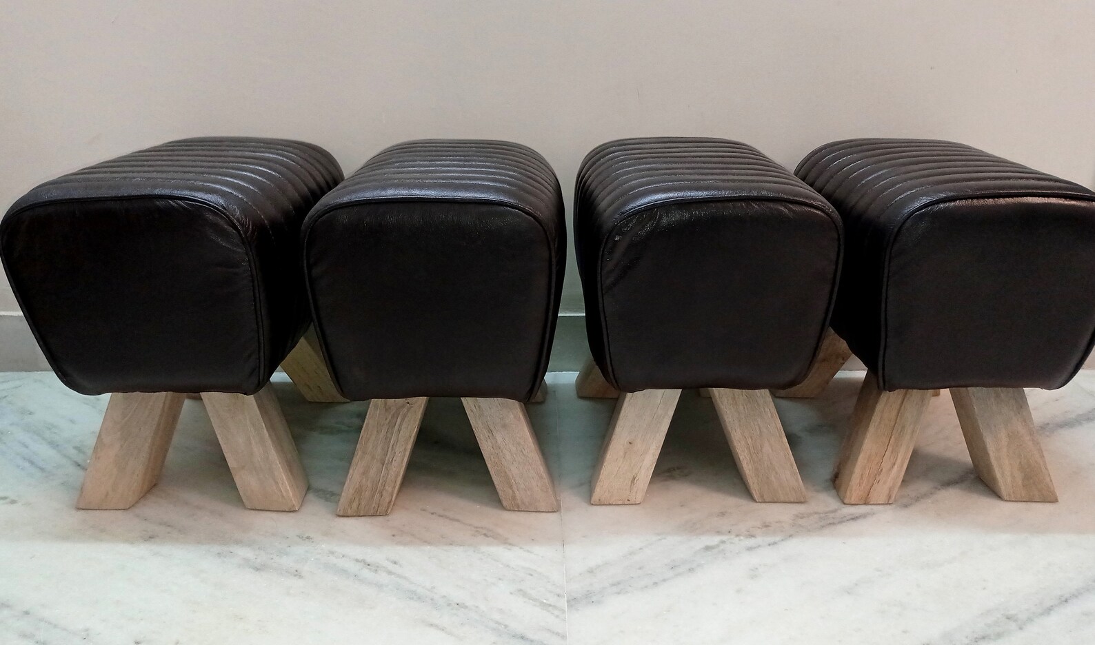 Leather Stool Leather Ottoman Pommel Horse Stool Ottoman - Etsy