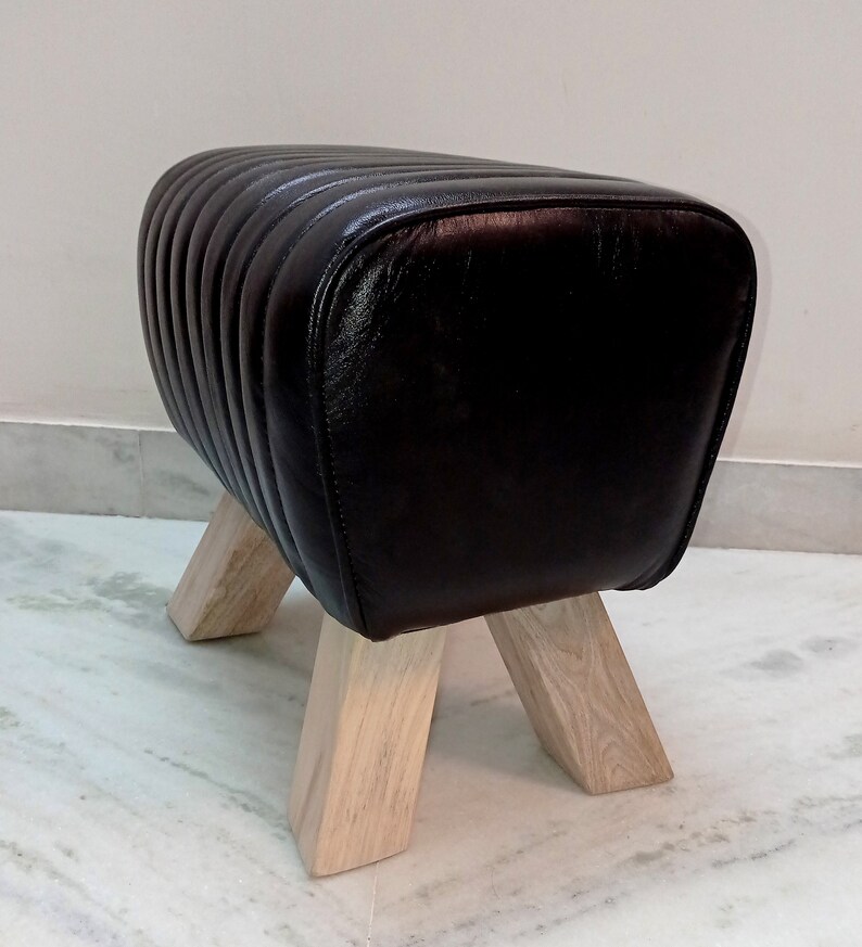 Leather Stool Leather Ottoman Pommel Horse Stool Ottoman - Etsy