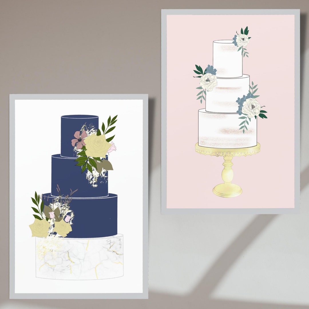 Cake Design Procreate Stamps - Cake Tier Brushset, Digital Cake Drawing ...