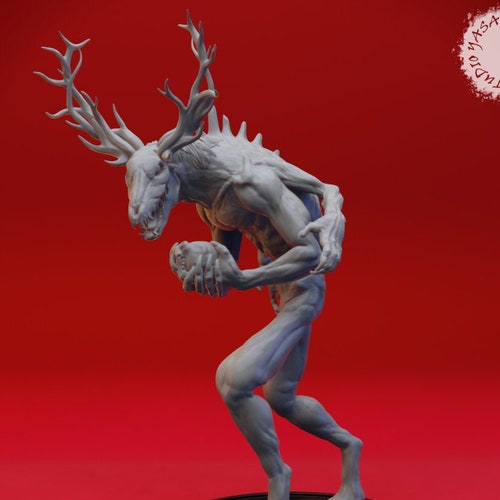 Wendigo Cryptid 28mm 3D Resin Printed Miniature Dungeons and - Etsy
