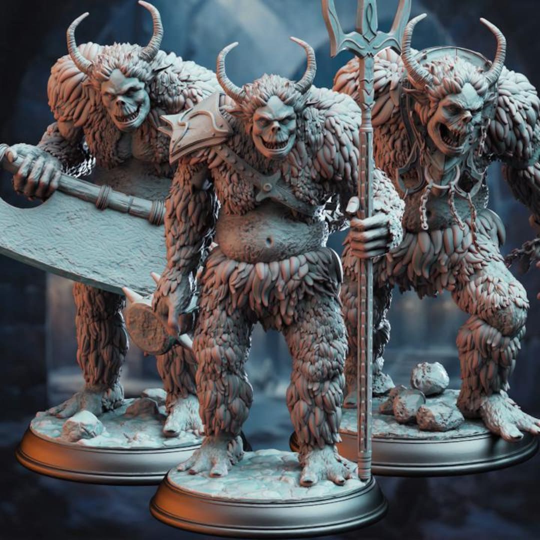 Snow Trolls 3d Printed Miniature for Tabletop Rpgs|dungeons and Dragons ...