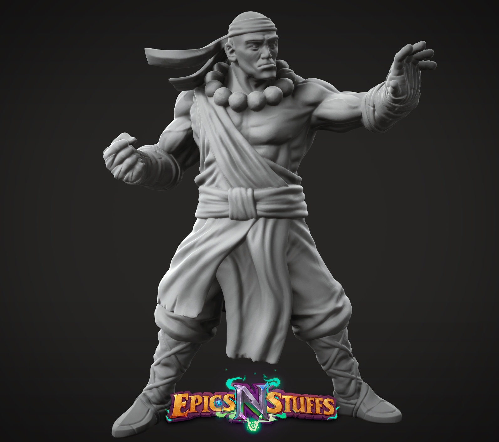 Human Monk 3d printed Miniature for tabletop RPGsDungeons and | Etsy