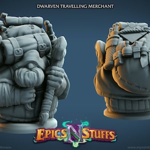 Dwarven Merchant 3d Printed Miniature for Tabletop Rpgs|dungeons and ...