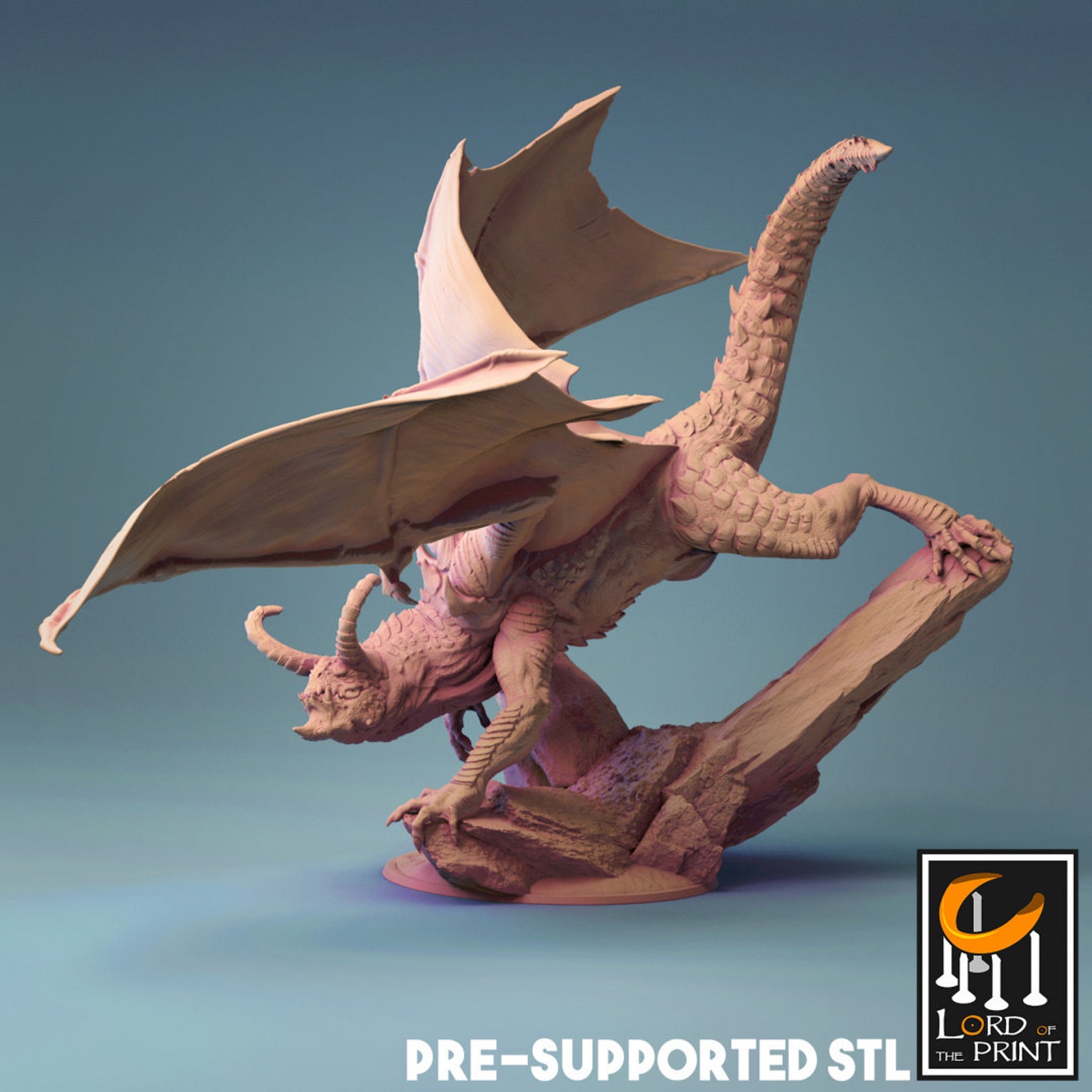 Fafnir Dragon 3d Printed Miniature for Tabletop Rpgsdungeons - Etsy