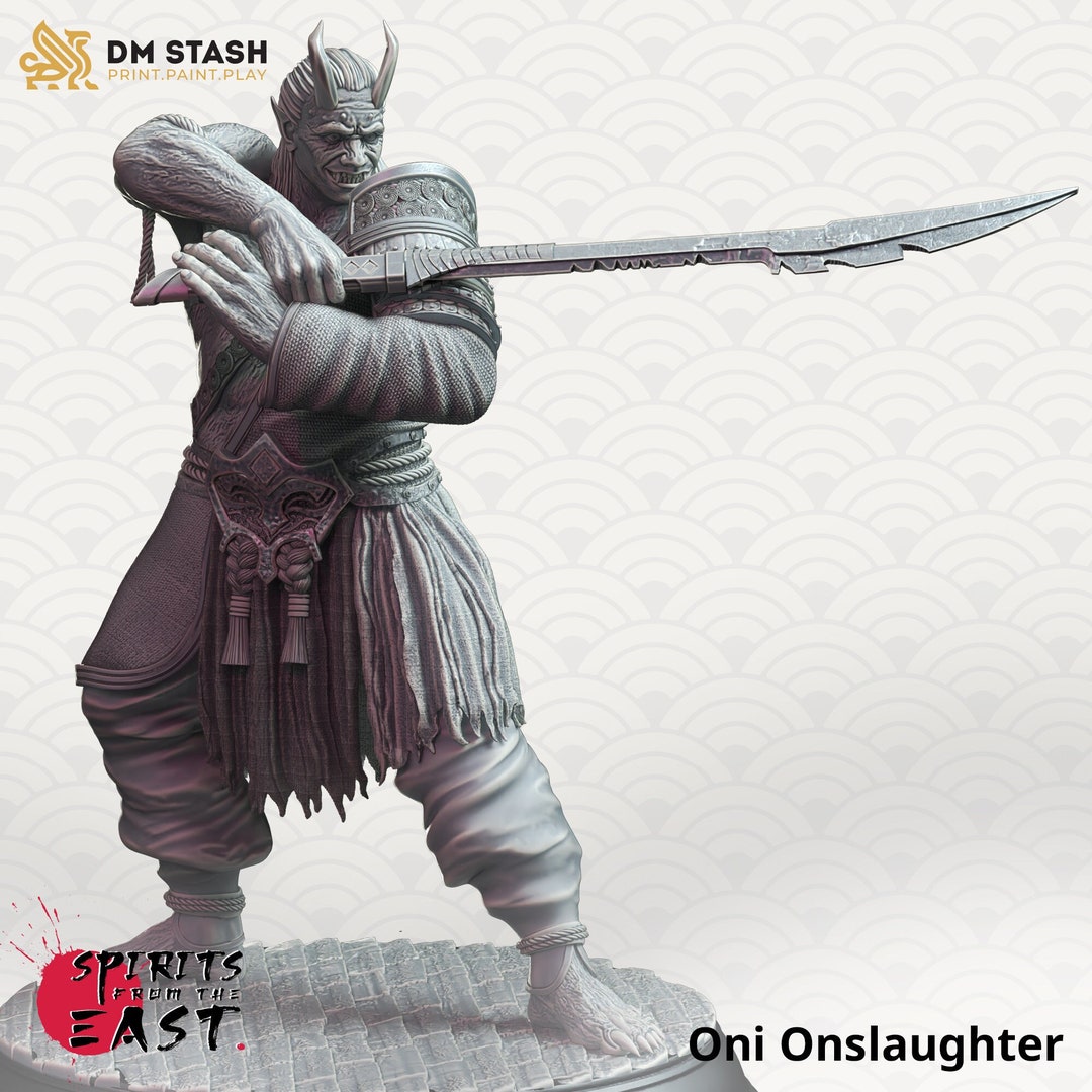 Oni Onslaughter 3d Printed Miniature for Tabletop Rpgs|dungeons and ...