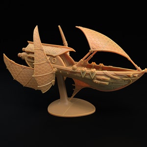 Space Elf Skiff 3d Printed Miniatures for Tabletop Rpgs Dungeons and ...