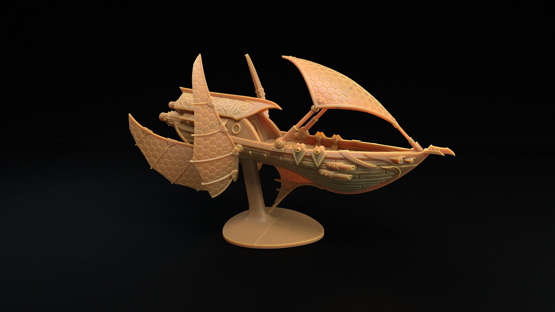 Space Elf Skiff 3d Printed Miniatures for Tabletop Rpgs - Etsy UK