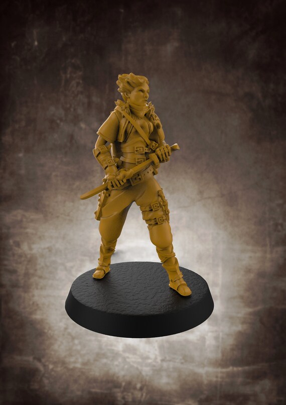 Female Rogue 3d Printed Miniature for Tabletop Rpgsdungeons - Etsy
