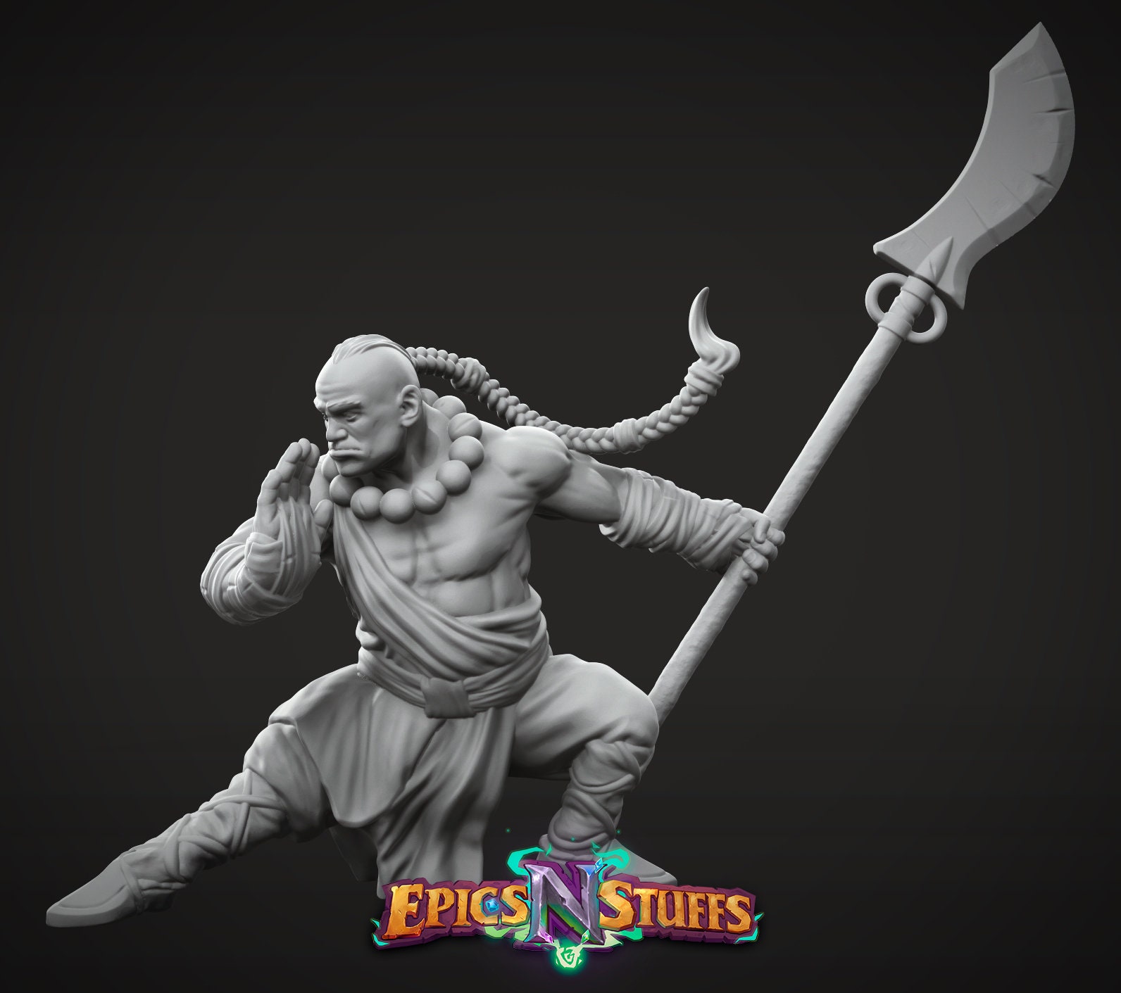 Human Monk 3d printed Miniature for tabletop RPGsDungeons and | Etsy