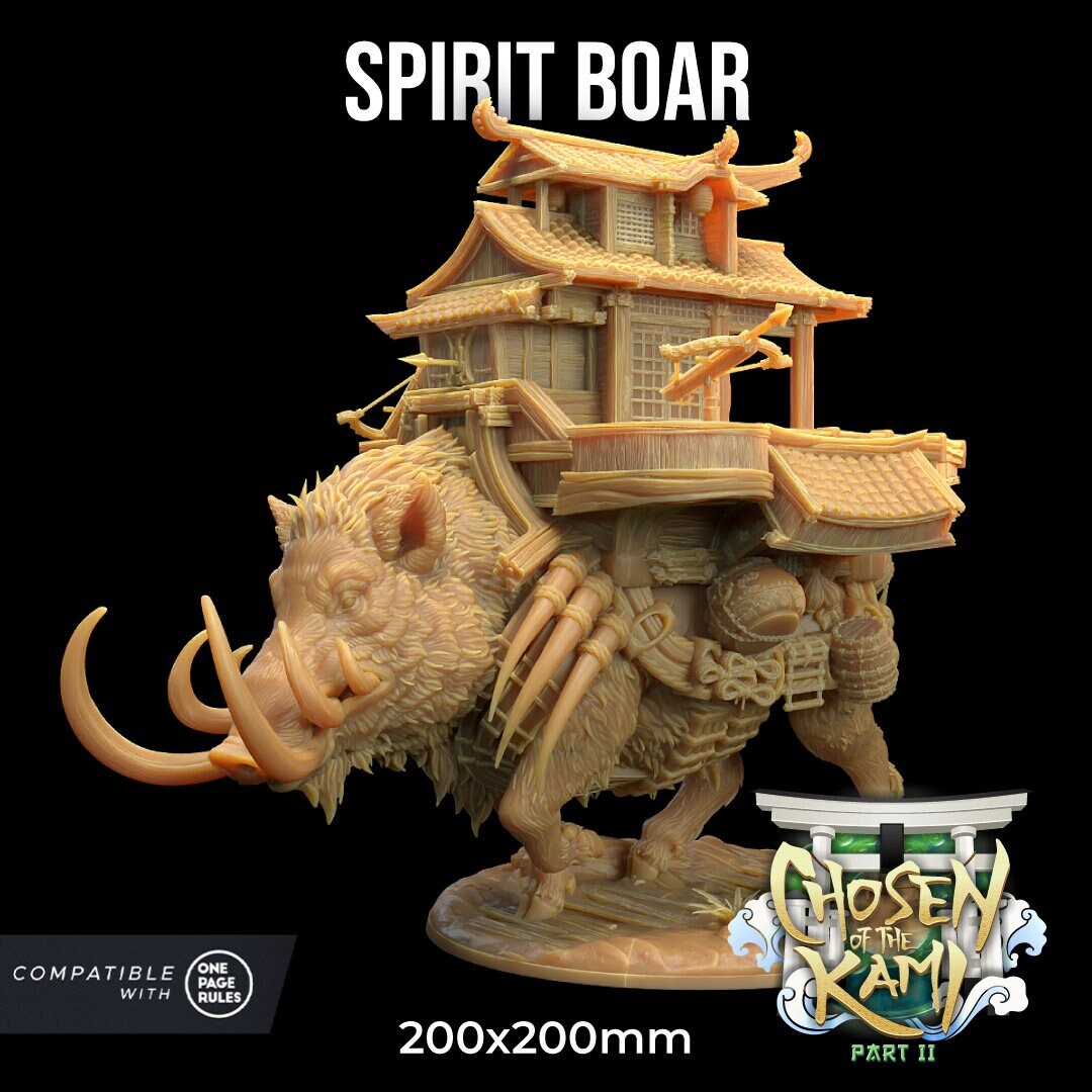 Spirit Boar 3d Printed Miniatures for Tabletop Rpgs Dungeons and ...