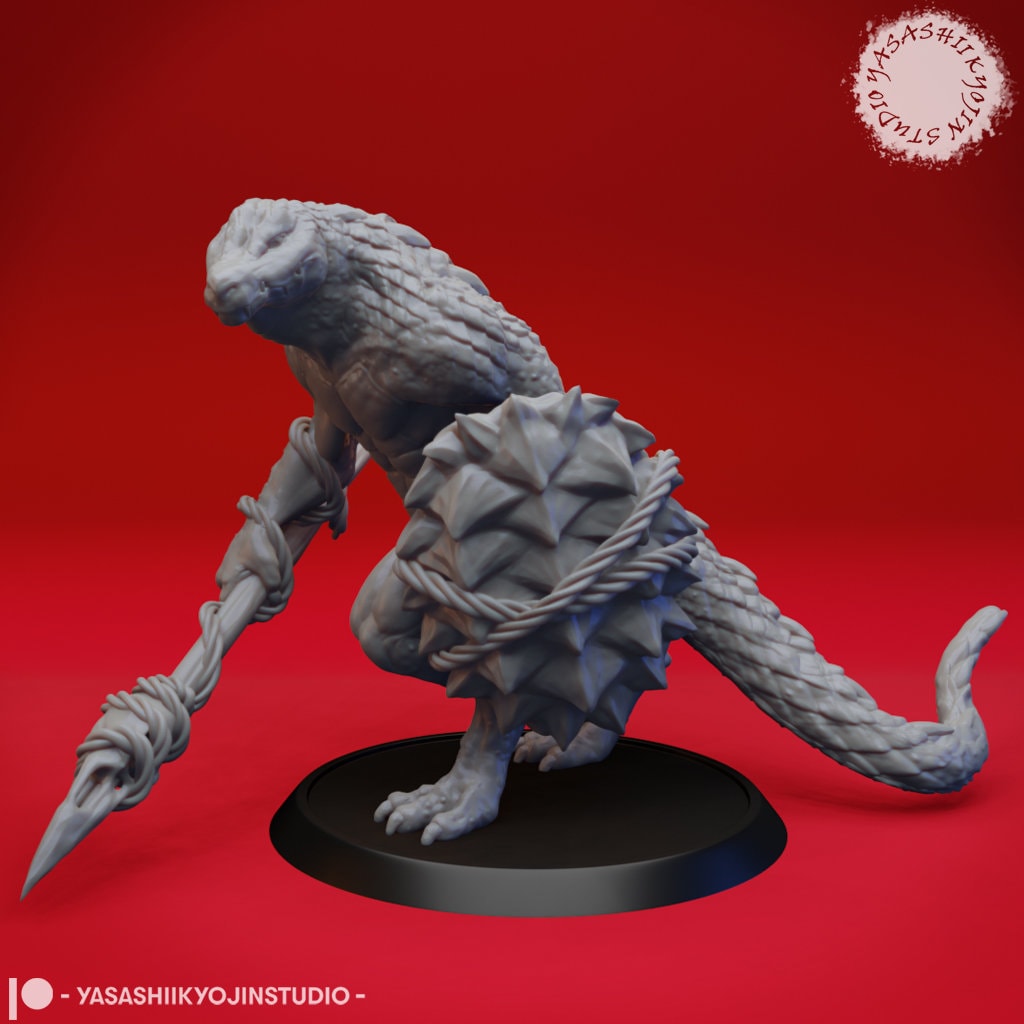 Lizardfolk 3d Printed Miniature for Tabletop Rpgsdungeons and - Etsy