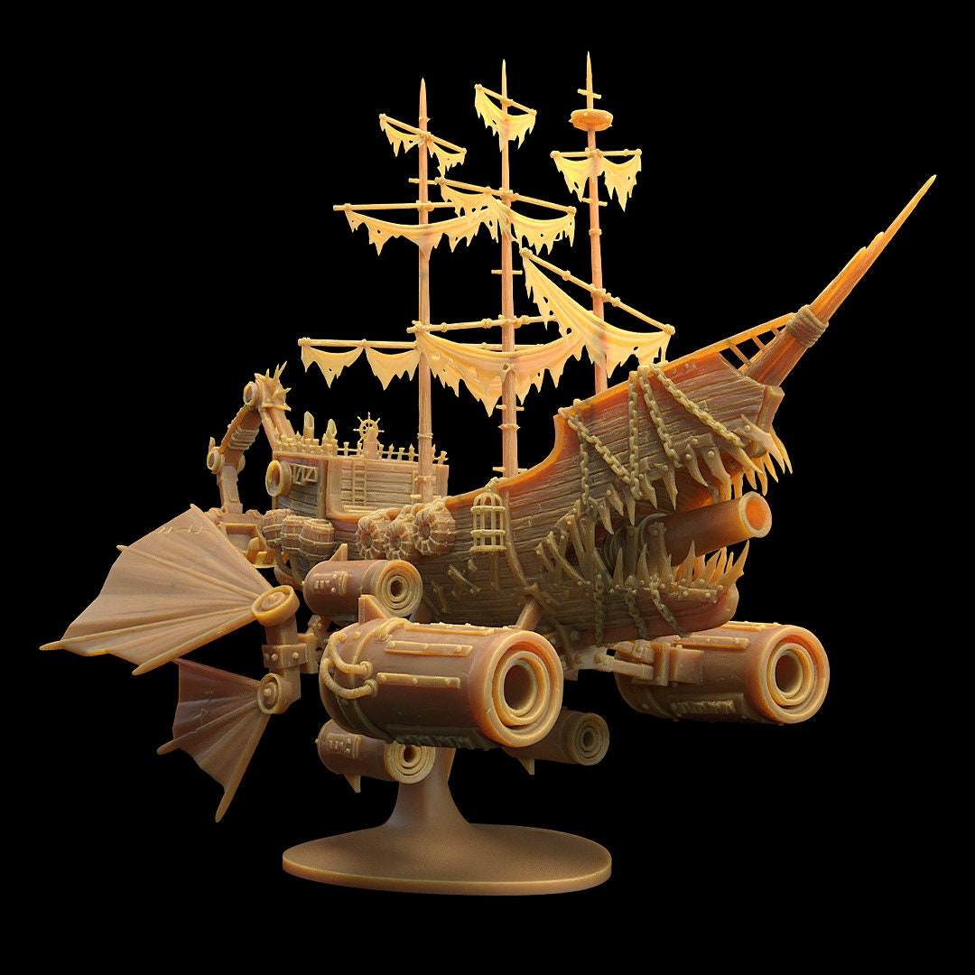 Wurmbait, Space Pirate Ship 3d Printed Miniatures for Tabletop Rpgs ...