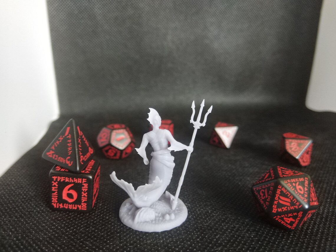 Malefemale Merfolk 3d Printed Miniature for Tabletop - Etsy UK