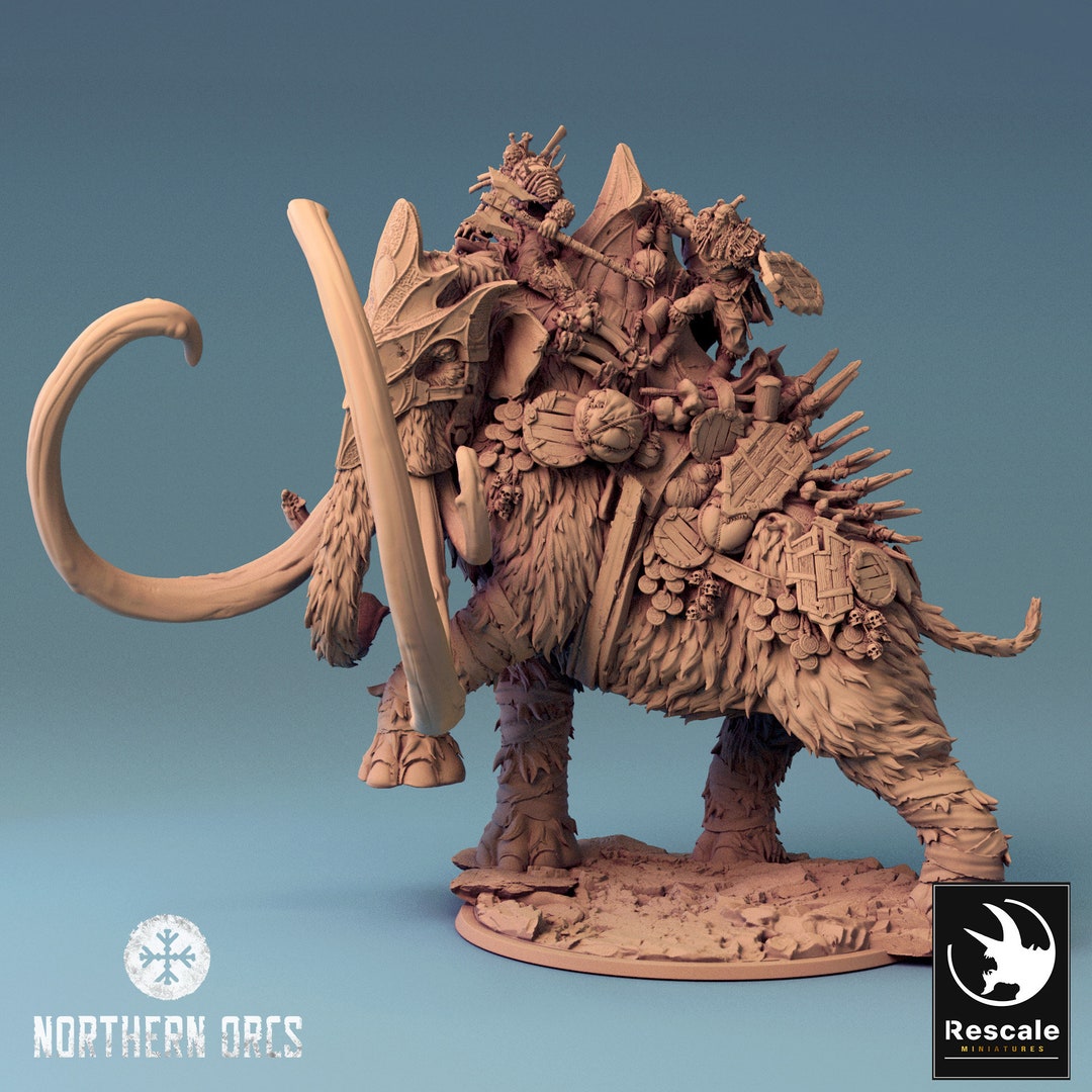 Giant Frost Mammoth 3d Printed Miniature for Tabletop Rpgs|dungeons and ...