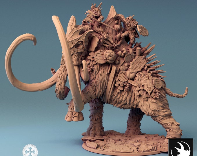 Giant Frost Mammoth 3d Printed Miniature for Tabletop Rpgs|dungeons and ...