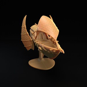 Space Elf Skiff 3d Printed Miniatures for Tabletop Rpgs Dungeons and ...