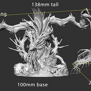 Master Wendigo Dragon 3d Printed Miniature for Tabletop Rpgs|dungeons ...