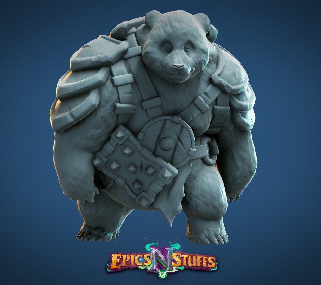 Armoured Bear 3d Printed Miniature for Tabletop Rpgs|dungeons and ...