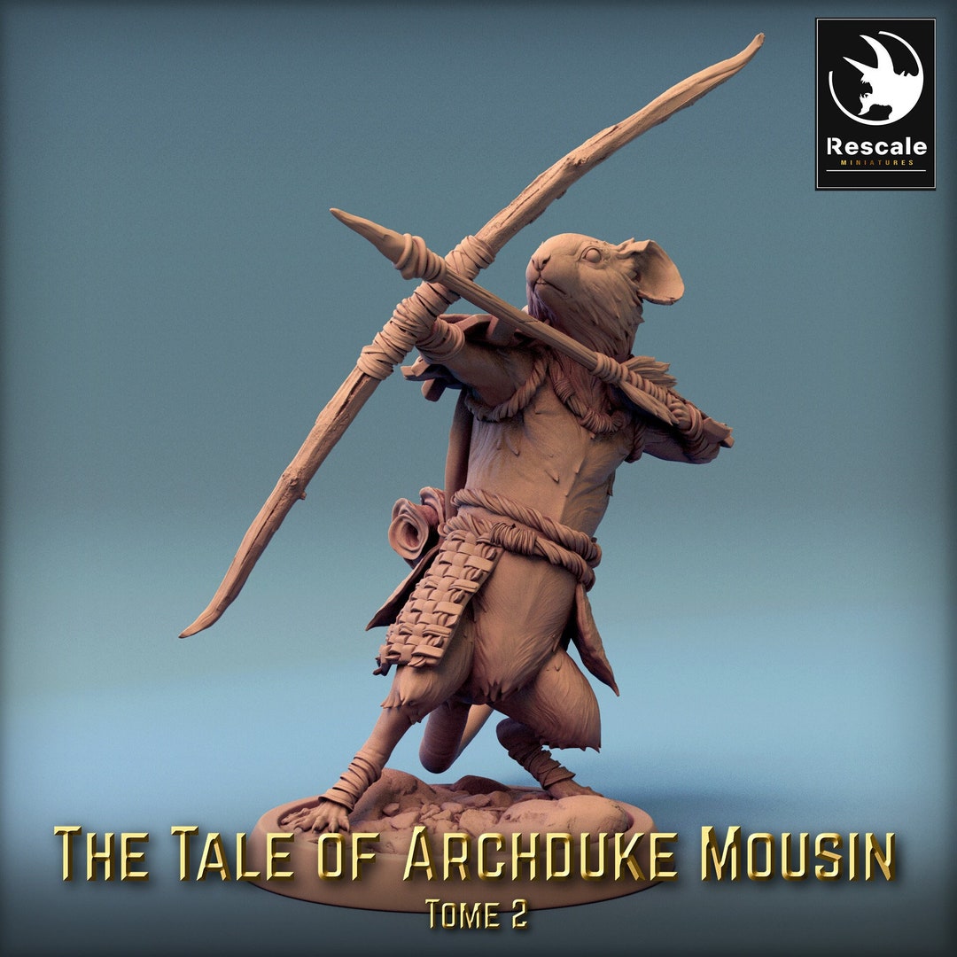 Mouse With Bow 3d Printed Miniature for Tabletop Rpgs|dungeons and ...