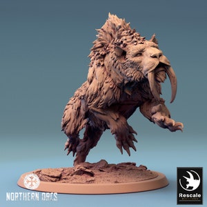 Wild Sabretooth 3d Printed Miniature for Tabletop Rpgs|dungeons and ...