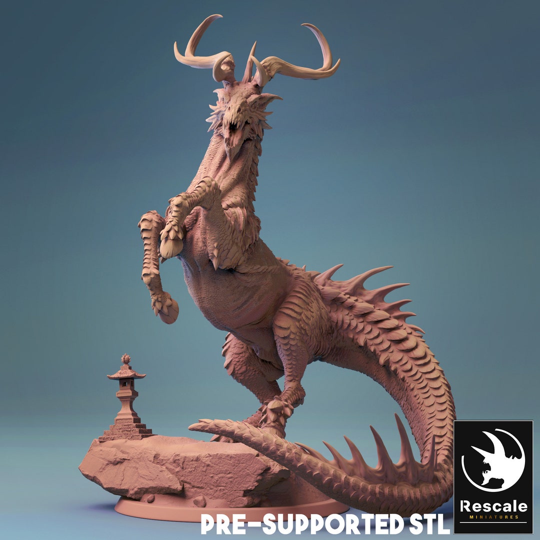 Kirin|kelpie 3d Printed Miniature for Tabletop Rpgs|dungeons and ...