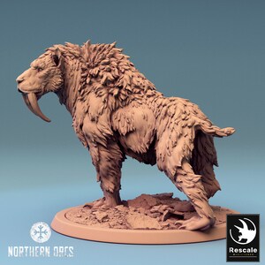 Wild Sabretooth 3d Printed Miniature for Tabletop Rpgs|dungeons and ...
