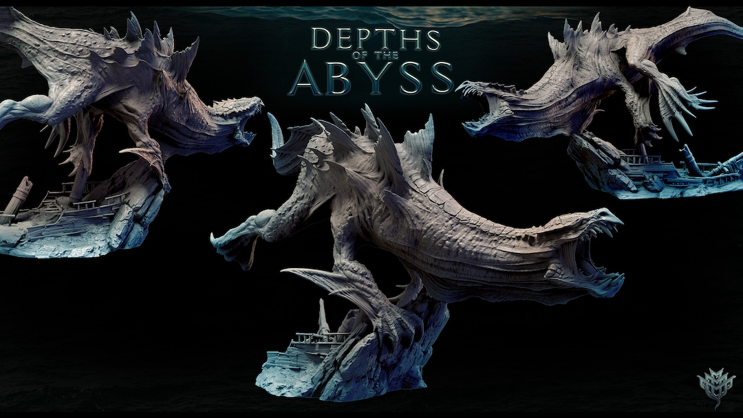 Abyssal Wyrm 3d Printed Miniature for Tabletop Rpgs|dungeons and ...