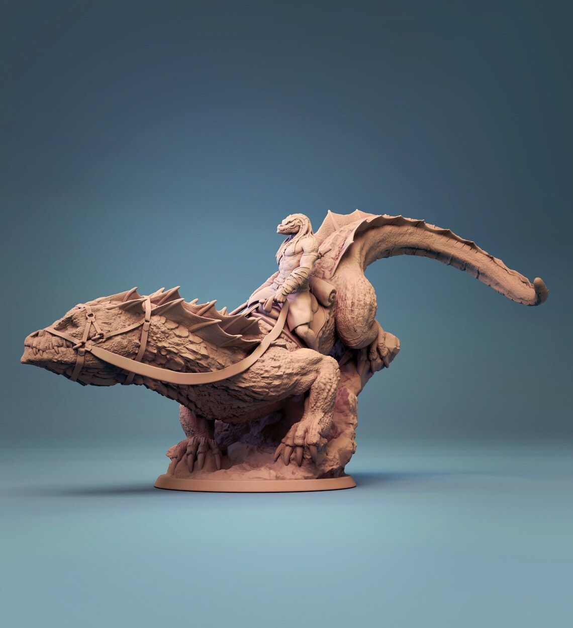 Giant Mounted Lizard 3d Printed Miniature for Tabletop - Etsy UK