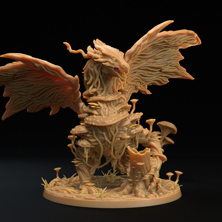 Myconid Dragon 3d Printed Miniature for Tabletop Rpgs Dungeons - Etsy UK