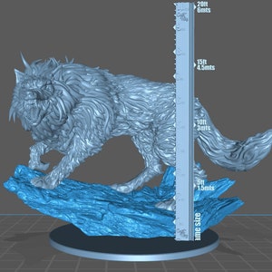 Fenrir 3d Printed Miniature With Decorative Base for Tabletop ...