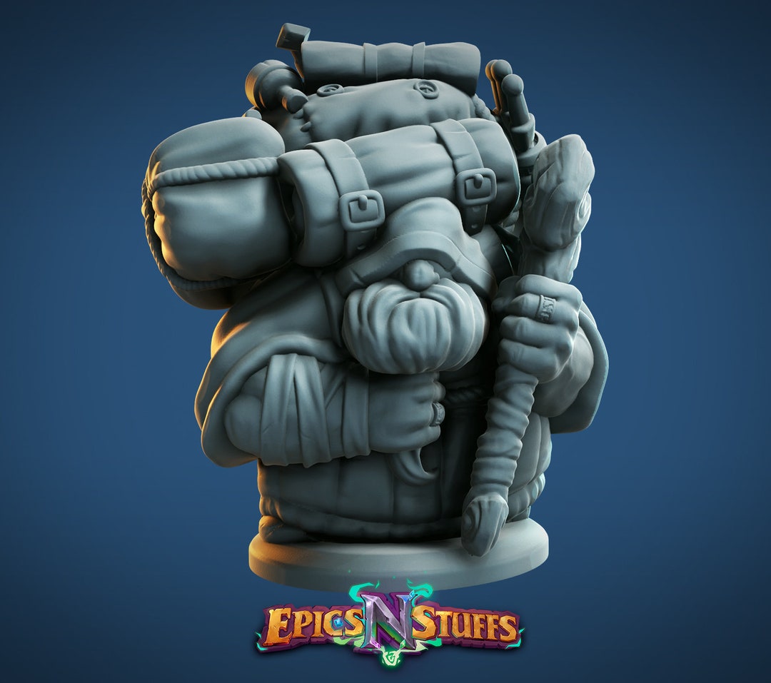 Dwarven Merchant 3d Printed Miniature for Tabletop Rpgs|dungeons and ...