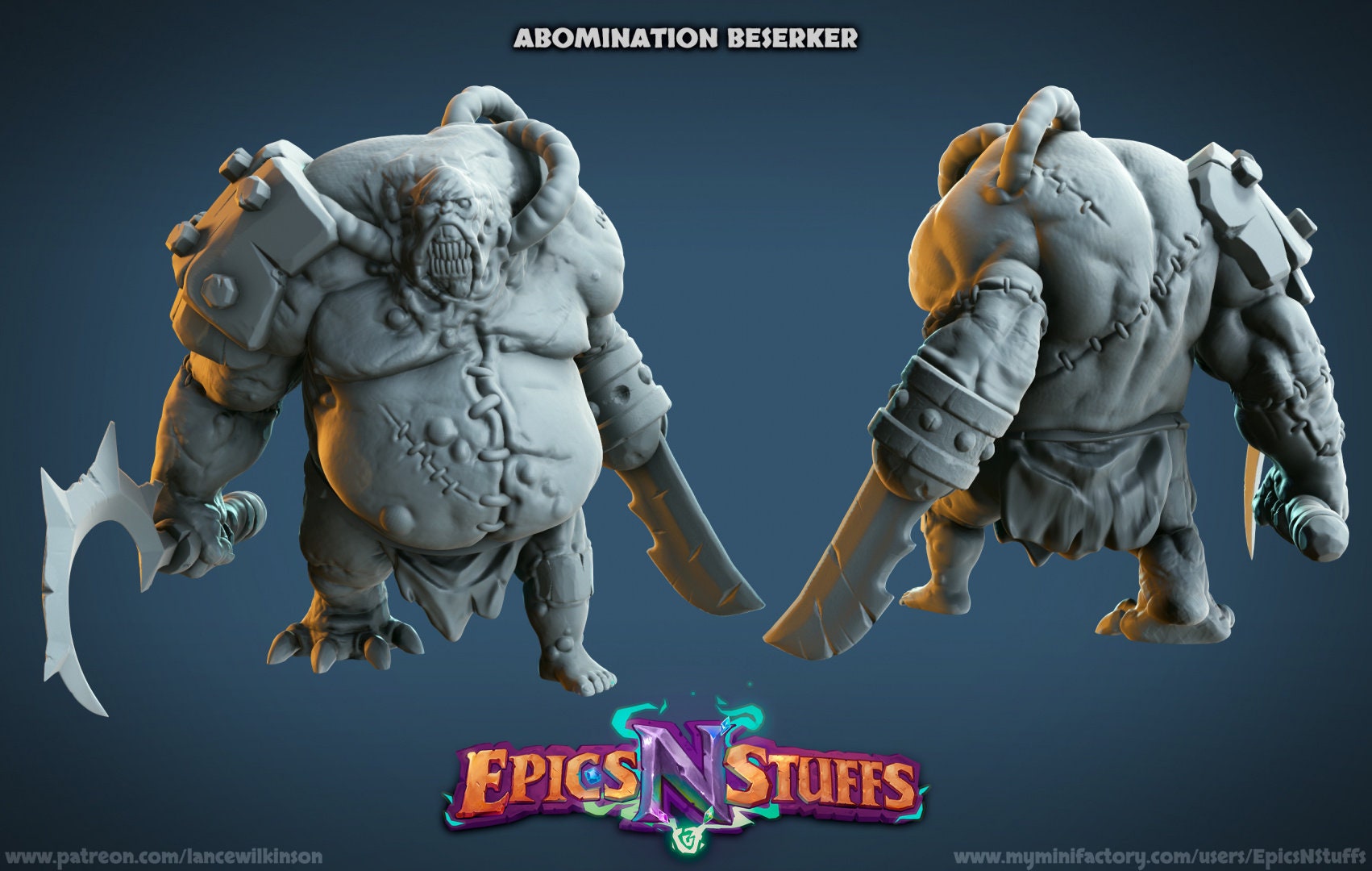 Abomination 3d Printed Miniature for Tabletop Rpgsdungeons - Etsy UK