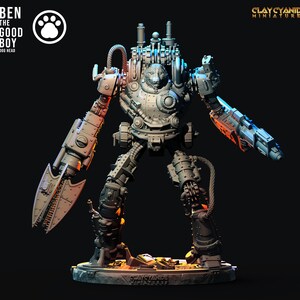 Ben the Robot Dog, Steampunk 3d Printed Miniature With Decorative Base ...