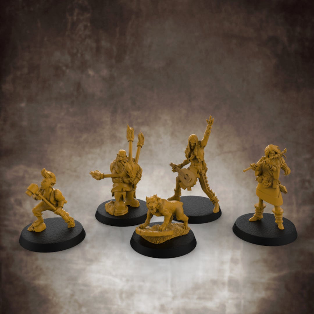Bard 3d Printed Miniatures for Tabletop Rpgsdungeons and - Etsy