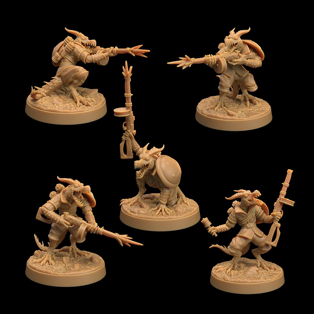 Kobold Ground Troops 3d Printed Miniatures for Tabletop Rpgs Dungeons ...