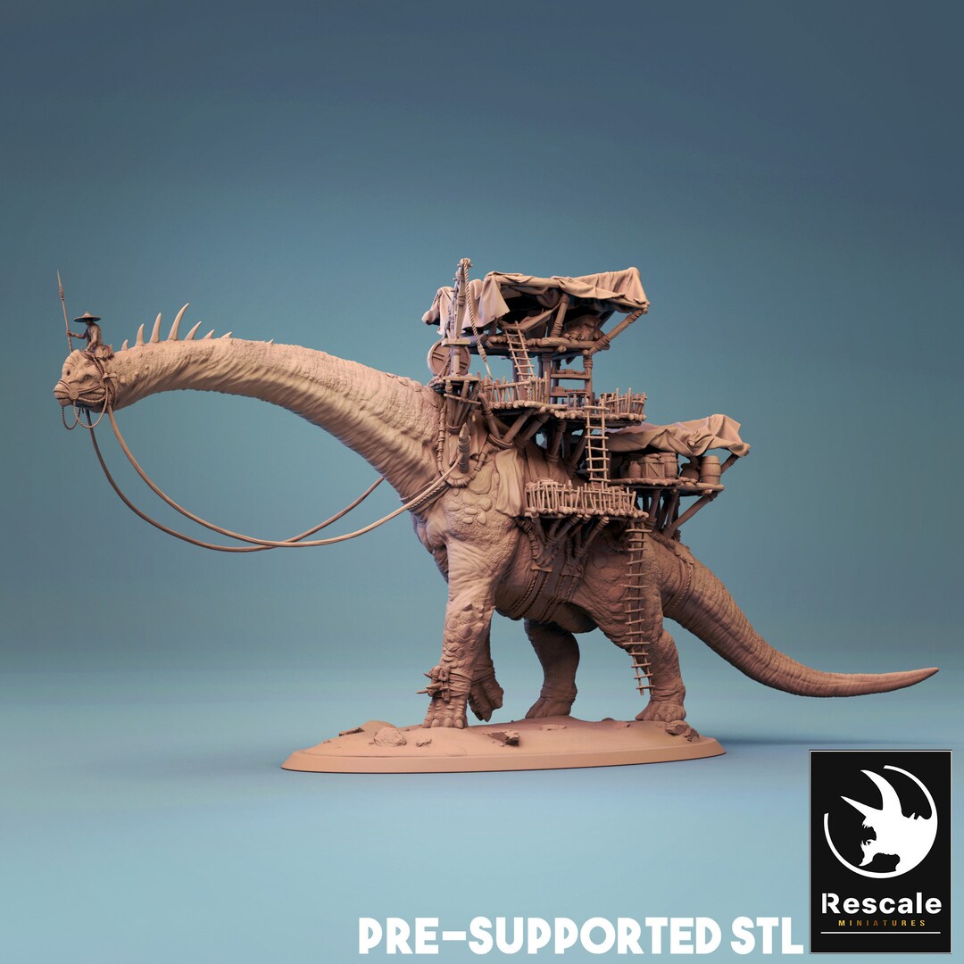 Brachiosaurus 3d Printed Miniature for Tabletop Rpgsdungeons and ...