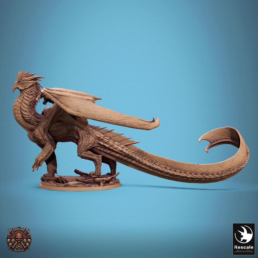 Silver Dragon Walking 3d Printed Miniature for Tabletop Rpgs|dungeons ...