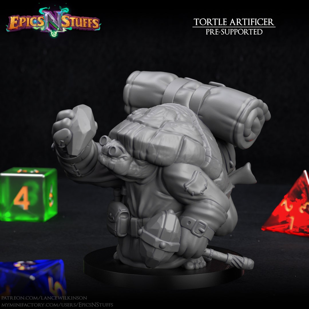 Tortle Artificer 3d Printed Miniature for Tabletop - Etsy