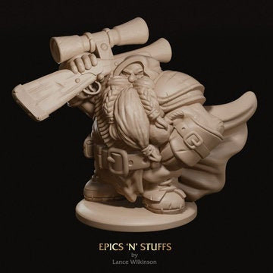 Male/female Dwarven Ranger 3d Printed Miniature for Tabletop ...