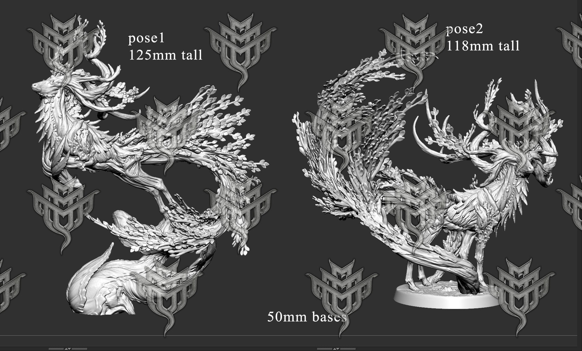 Thicket Stag 3d Printed Miniature for Tabletop Rpgsdungeons - Etsy UK
