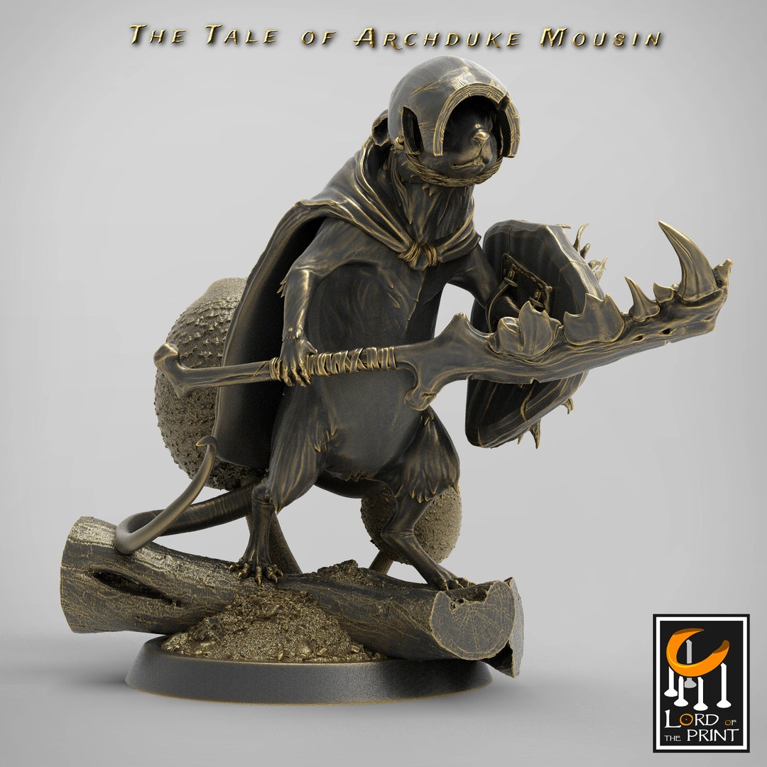 Mouse Soldier 3d Printed Miniature for Tabletop Rpgsdungeons and ...