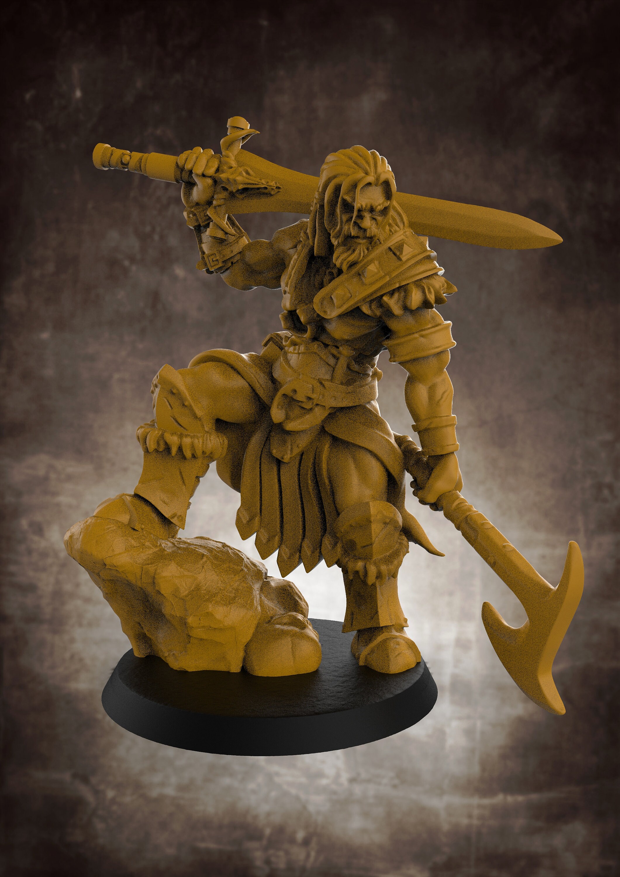 Male Barbarian 3d printed miniature for tabletop RPGsDungeons | Etsy