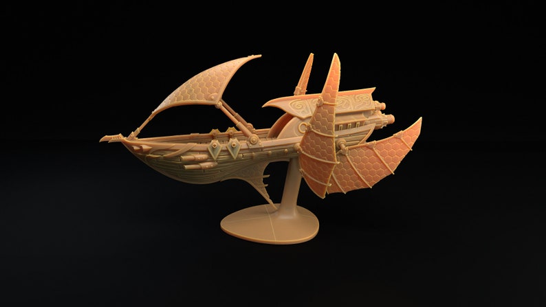 Space Elf Skiff 3d Printed Miniatures for Tabletop Rpgs - Etsy UK