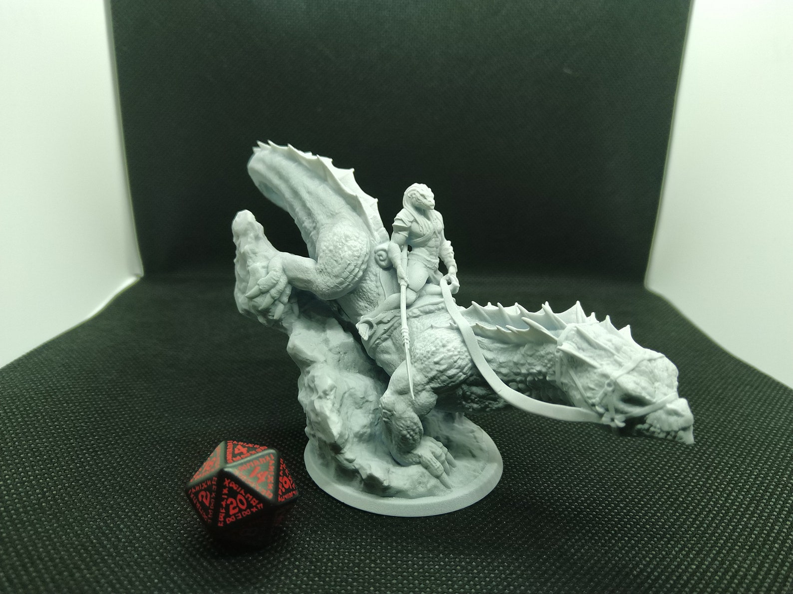Giant Mounted Lizard 3d Printed Miniature for Tabletop - Etsy UK