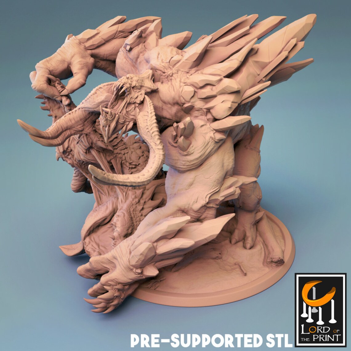 Frost Behemoth 3d Printed Miniature for Tabletop Rpgsdungeons - Etsy UK