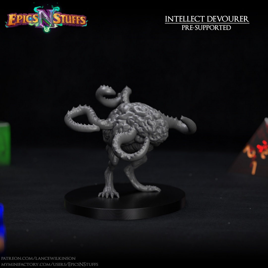 Brain Eater 3d Printed Miniature for Tabletop Rpgsdungeons - Etsy