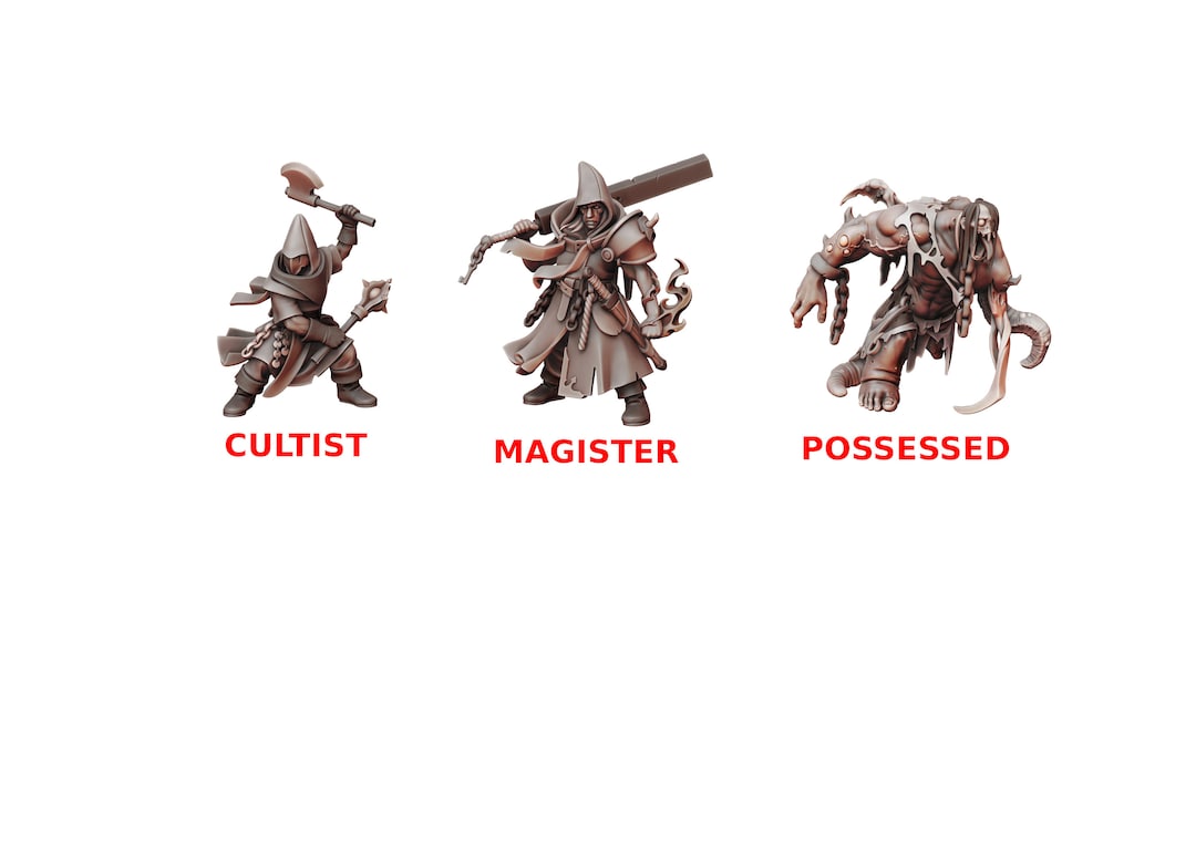 Cult of the Possessed 3d Printed Miniatures by Manuel Boria for ...