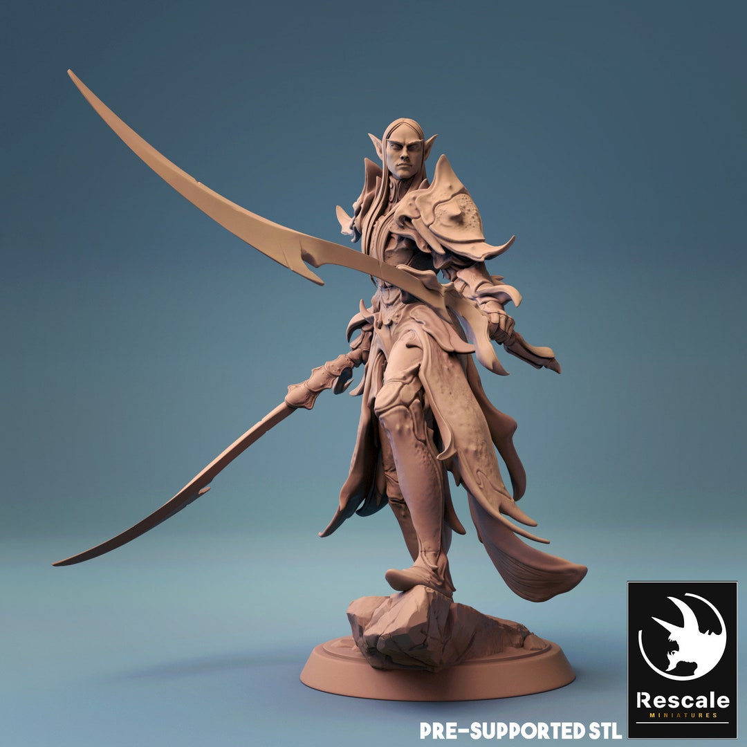 Wood Elf Captain 3d Printed Miniature for Tabletop Rpg|dungeons and ...