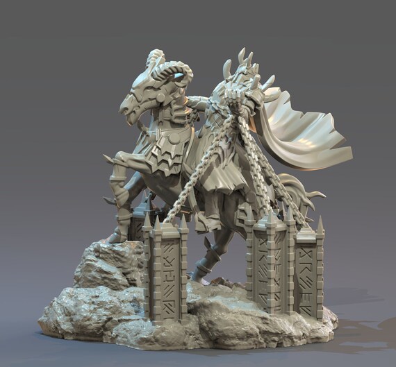 Abaddon 3d Printed Miniature With Decorative Base for Tabletop - Etsy