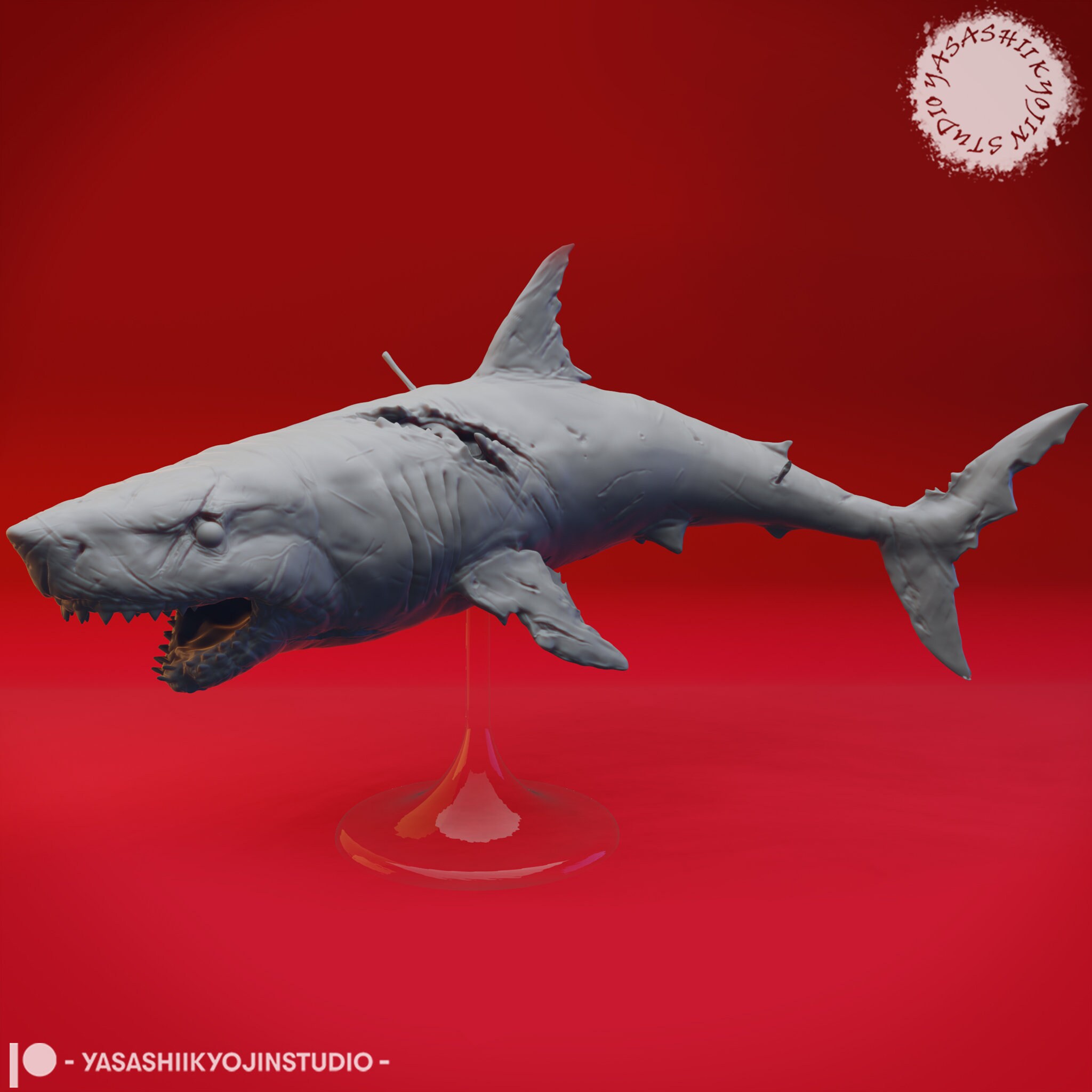 Shark 3d Printed Miniature for Tabletop Rpgsdungeons and - Etsy UK